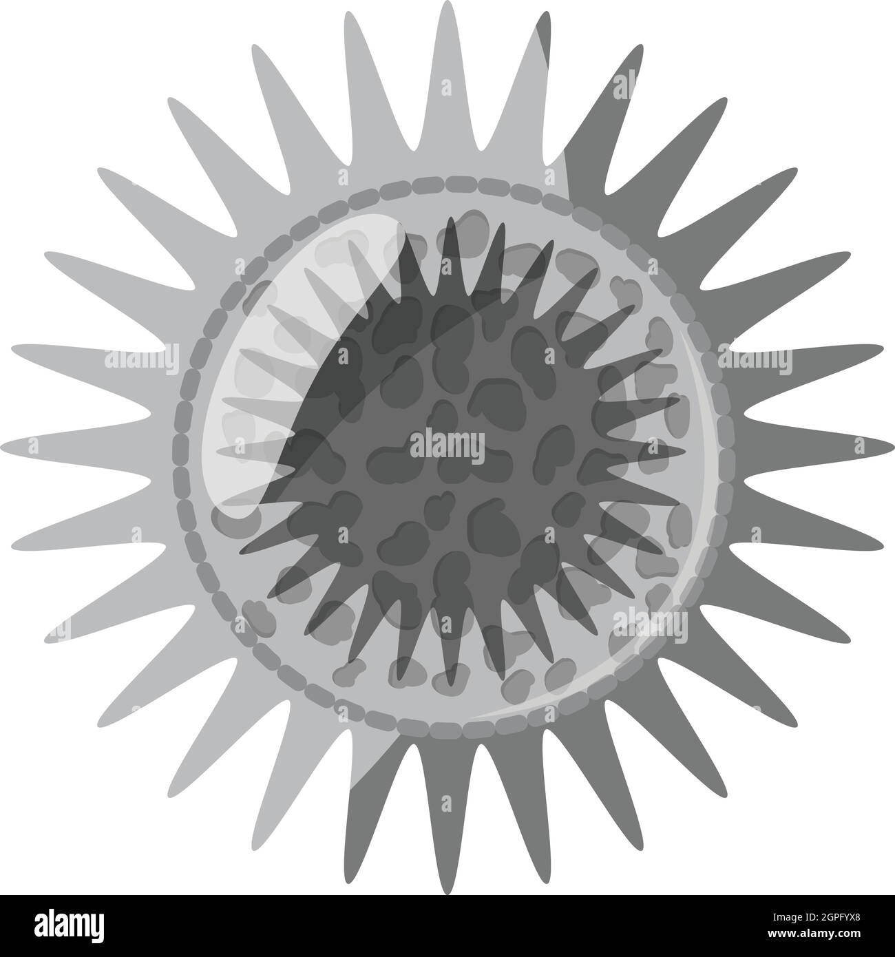 Round bacteria icon, gray monochrome style Stock Vector Image & Art - Alamy