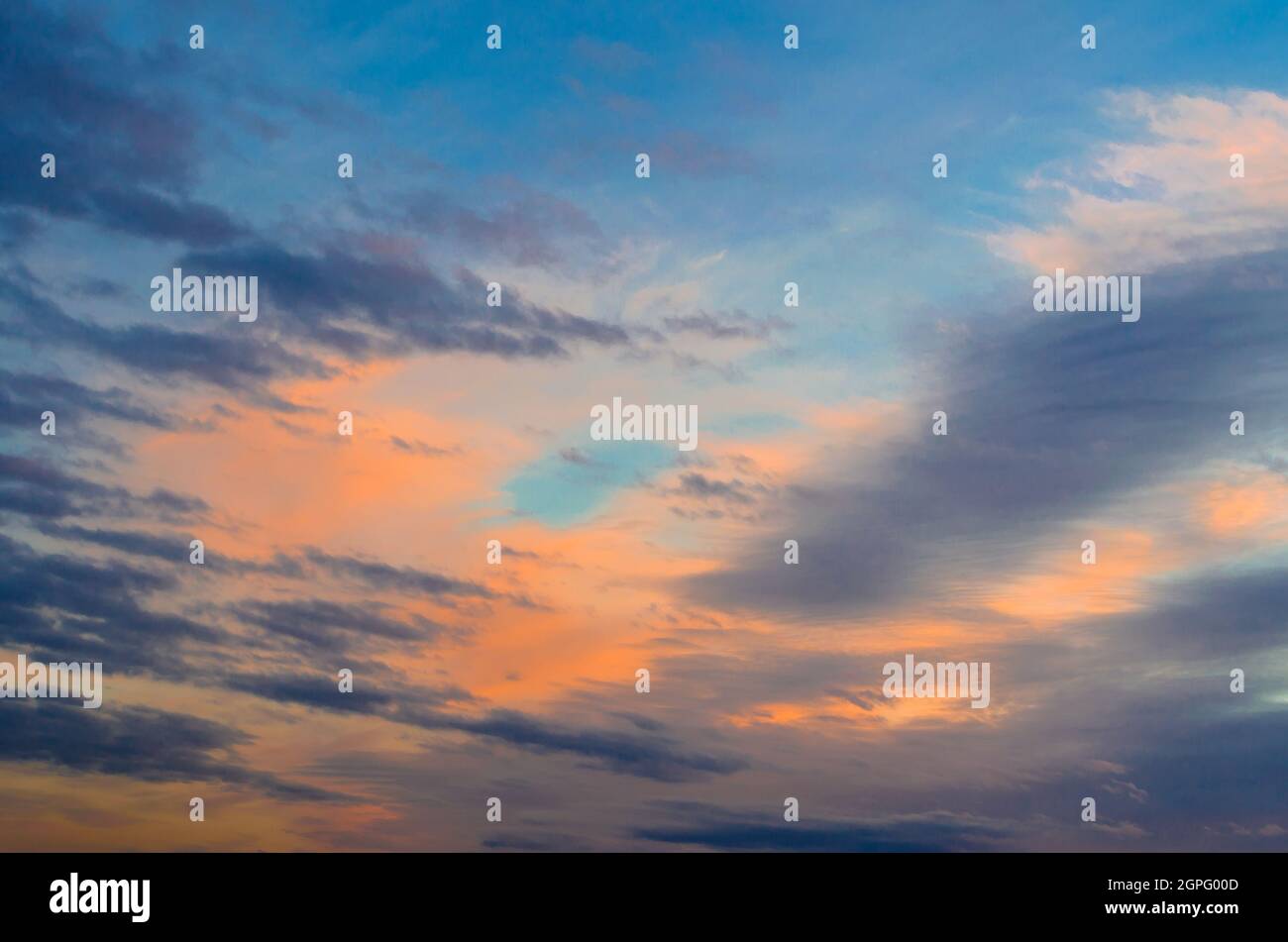 Clouds sky evening sunset various types of clouds Stock Photo - Alamy