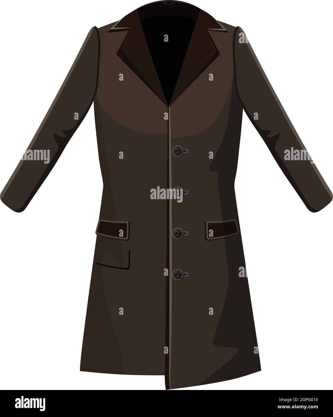 Brown winter coat icon, cartoon style Stock Vector Image & Art - Alamy