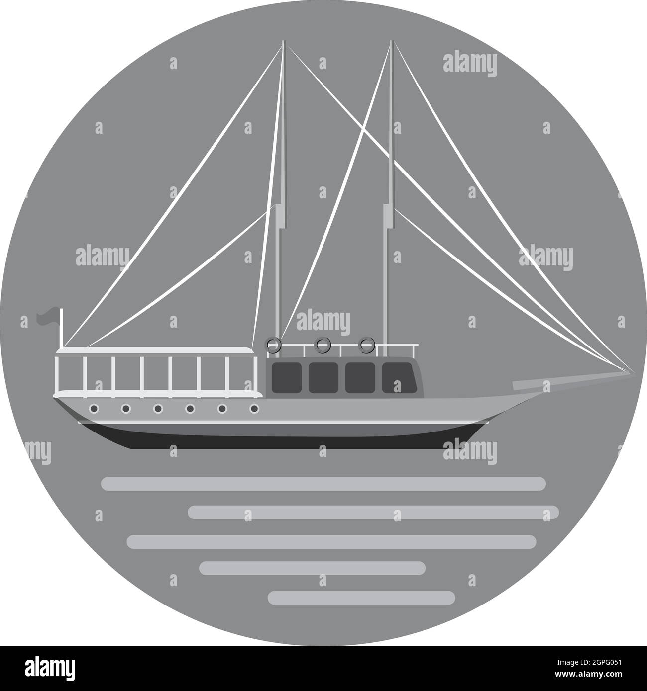 Cartoon ship Black and White Stock Photos & Images - Alamy