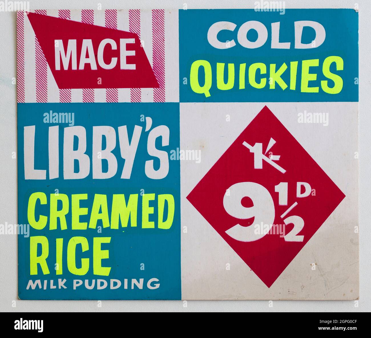 Vintage 1960s Mace Shop Price Display Card - Libbys Creamed Rice Stock ...