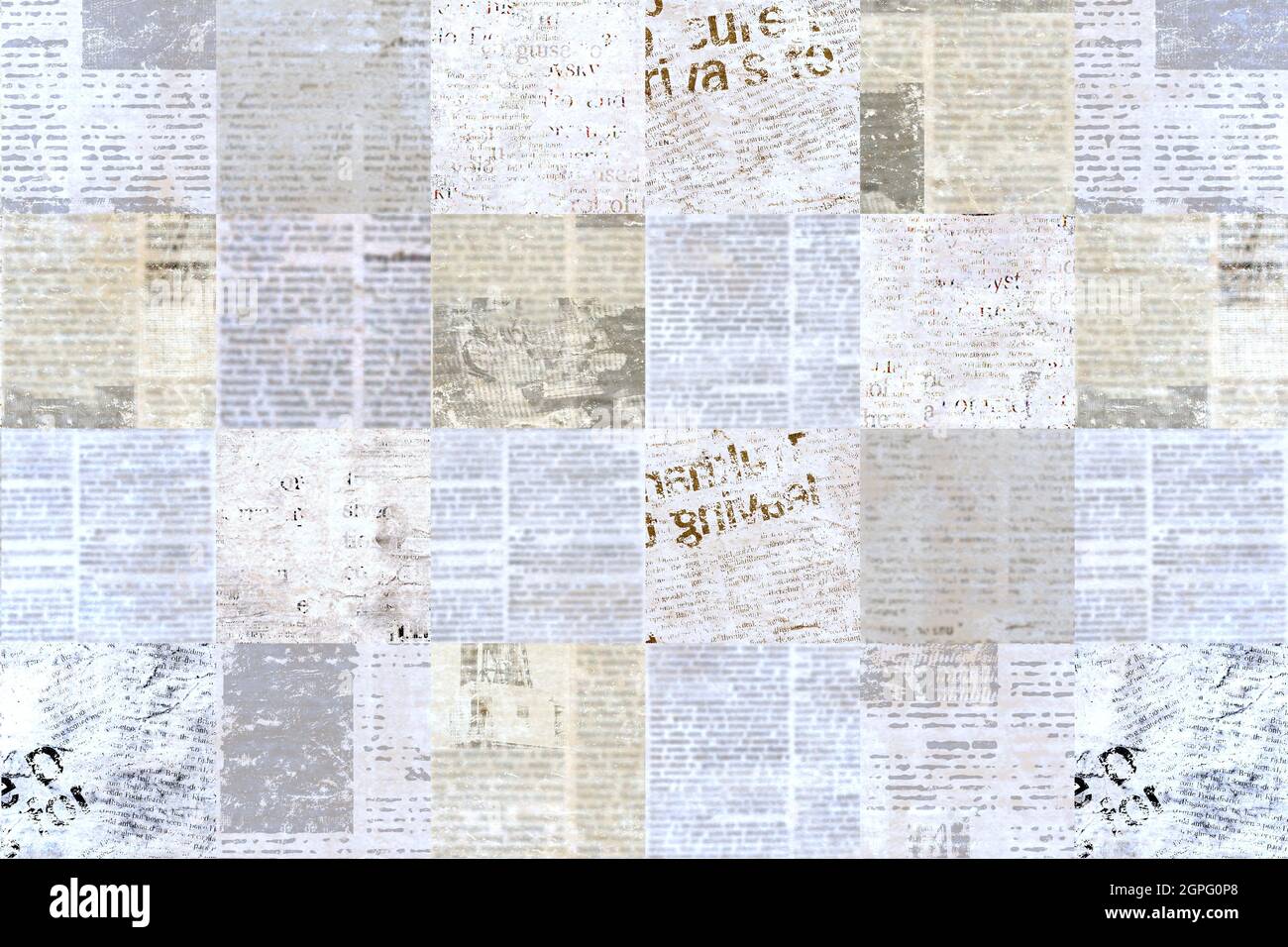 Newspaper paper grunge aged newsprint pattern background. Vintage old ...