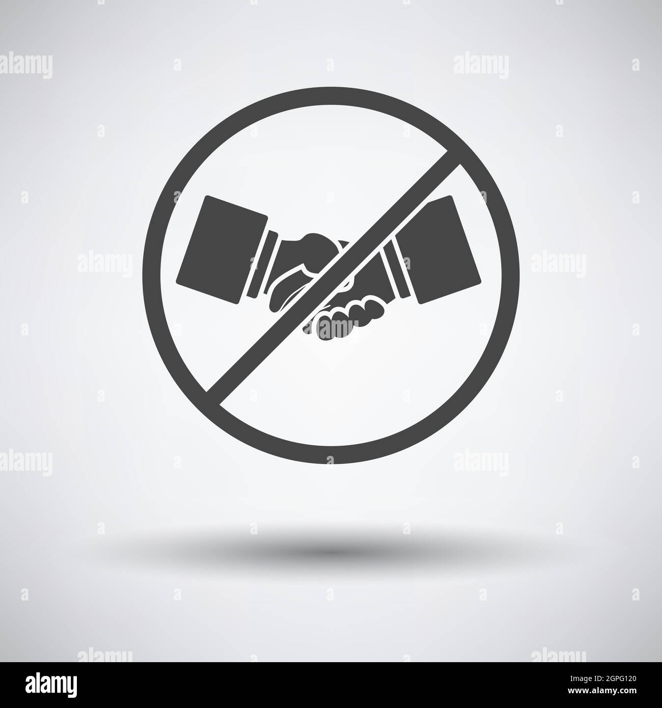 No Hand Shake Icon Stock Vector Image & Art - Alamy