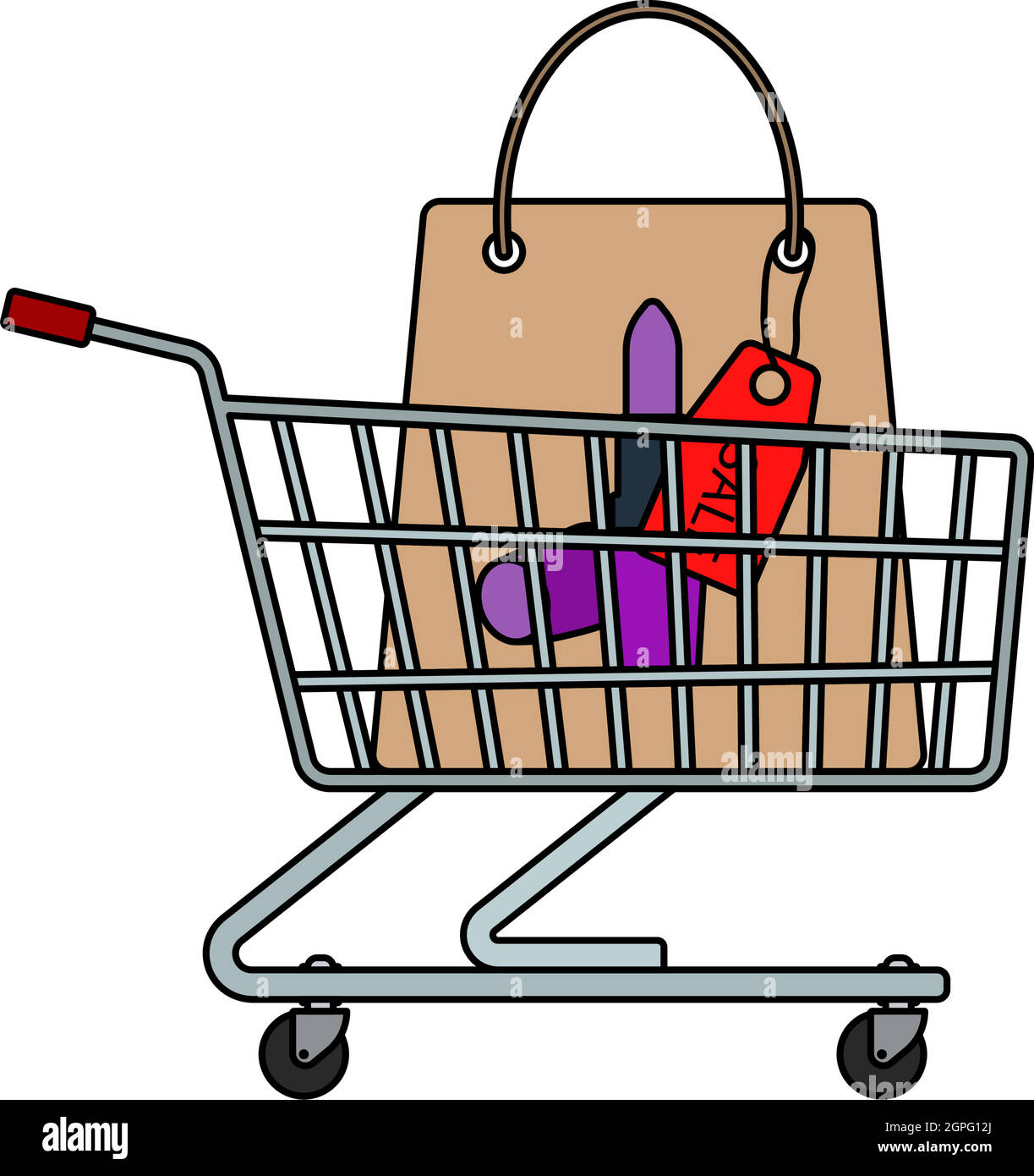 Woman on line shopping Stock Vector Images - Alamy