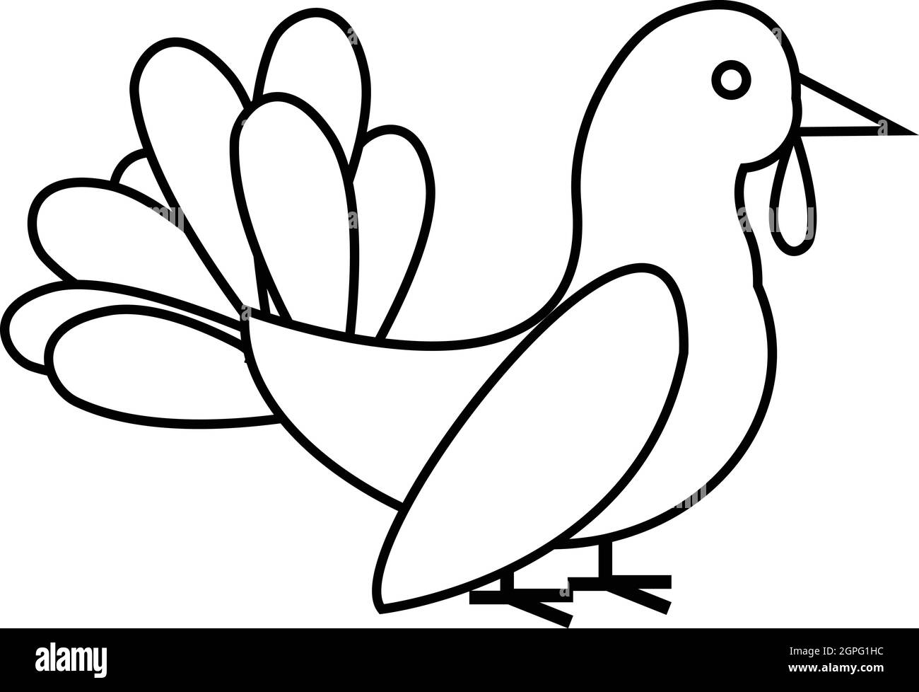 Turkey icon, outline style Stock Vector Image & Art - Alamy