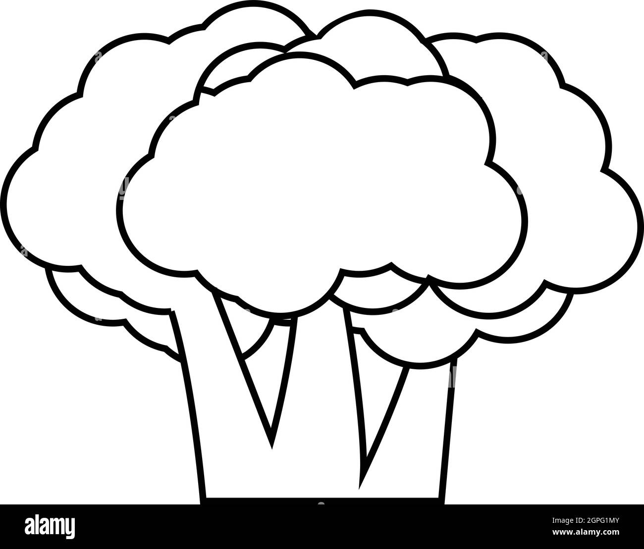 Broccoli icon, outline style Stock Vector Image & Art - Alamy