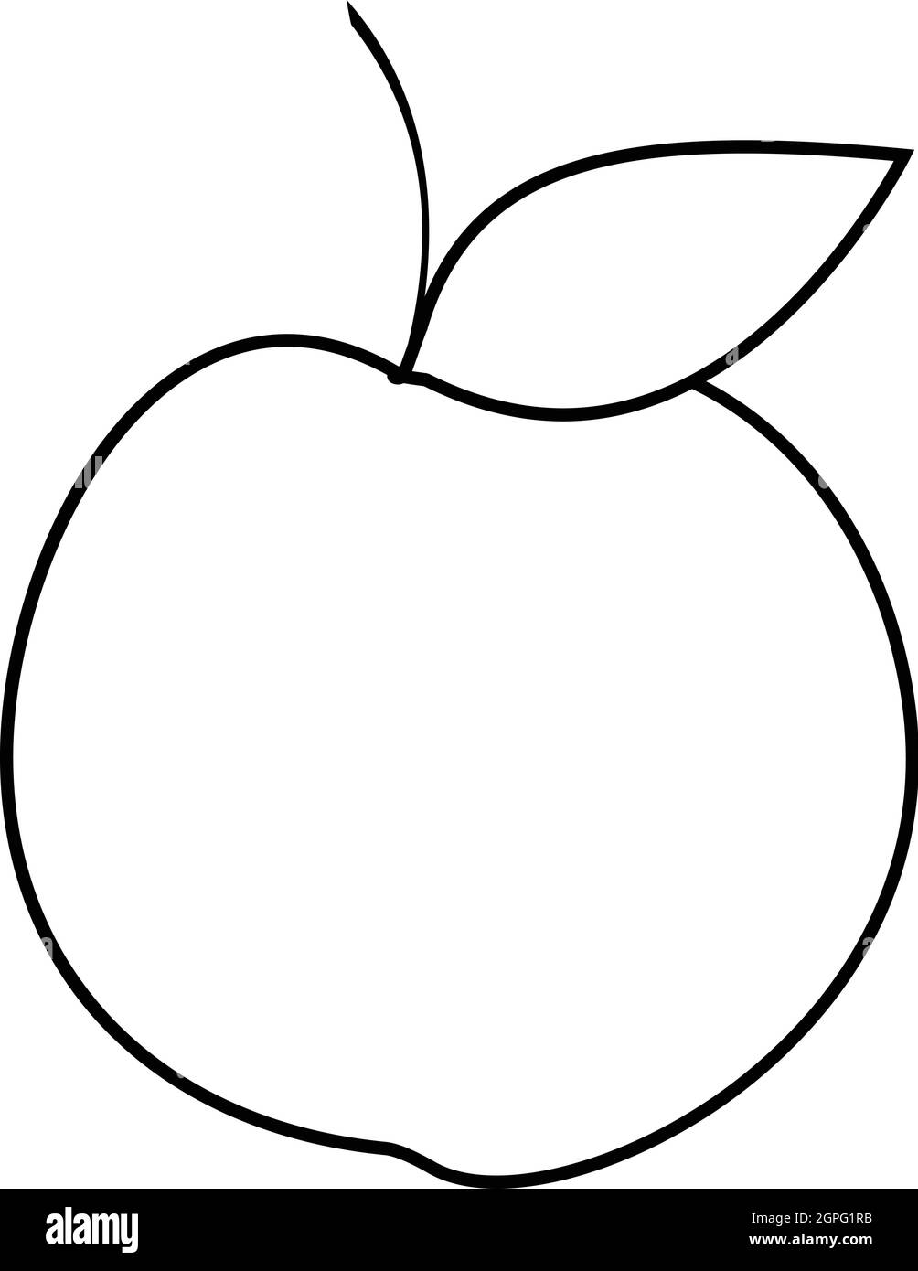Apple icon, outline style Stock Vector Image & Art - Alamy