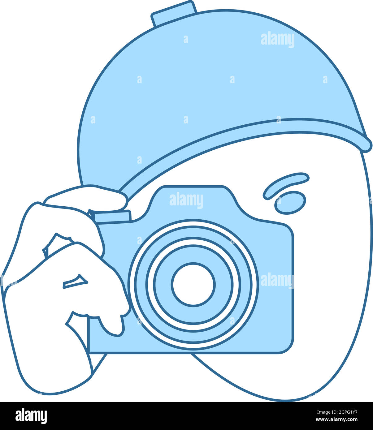 Woman photographer camera vector Cut Out Stock Images & Pictures - Alamy