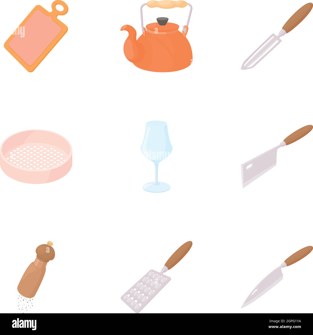 Food dishes icons set, cartoon style Stock Vector Image & Art - Alamy