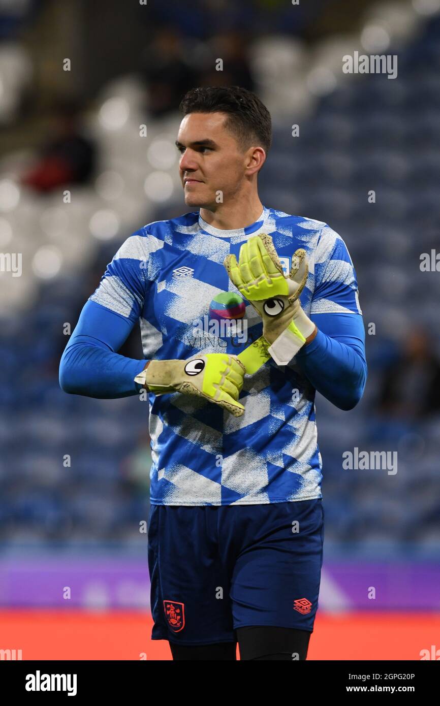 Huddersfield Town's Lee Nicholls prepares for the game against ...