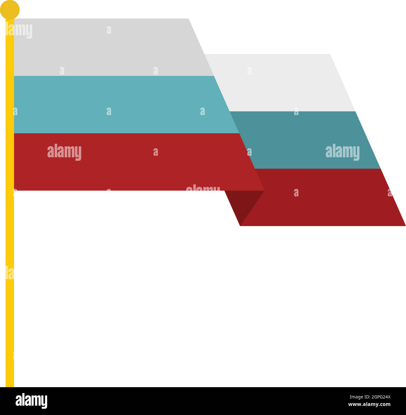 Russian flag icon, flat style Stock Vector Image & Art - Alamy