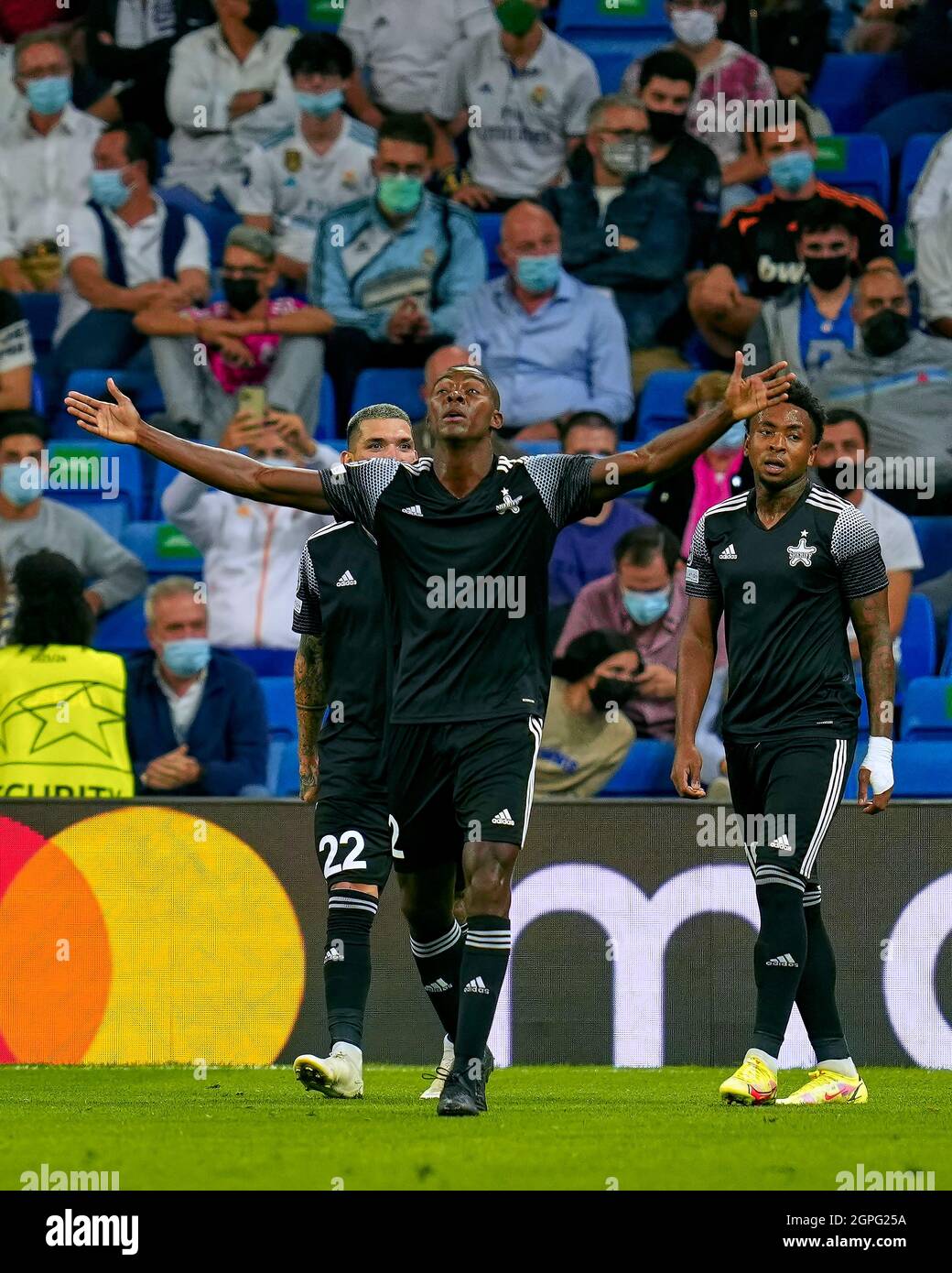 Danilo Arboleda of FC Sheriff celebrates the 1-2 during the UEFA ...