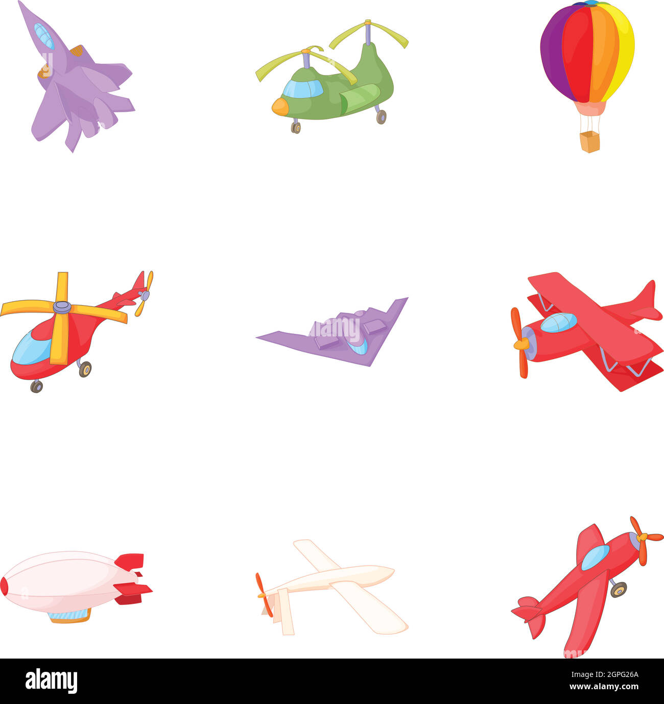 Flying device icons set, cartoon style Stock Vector Image & Art - Alamy
