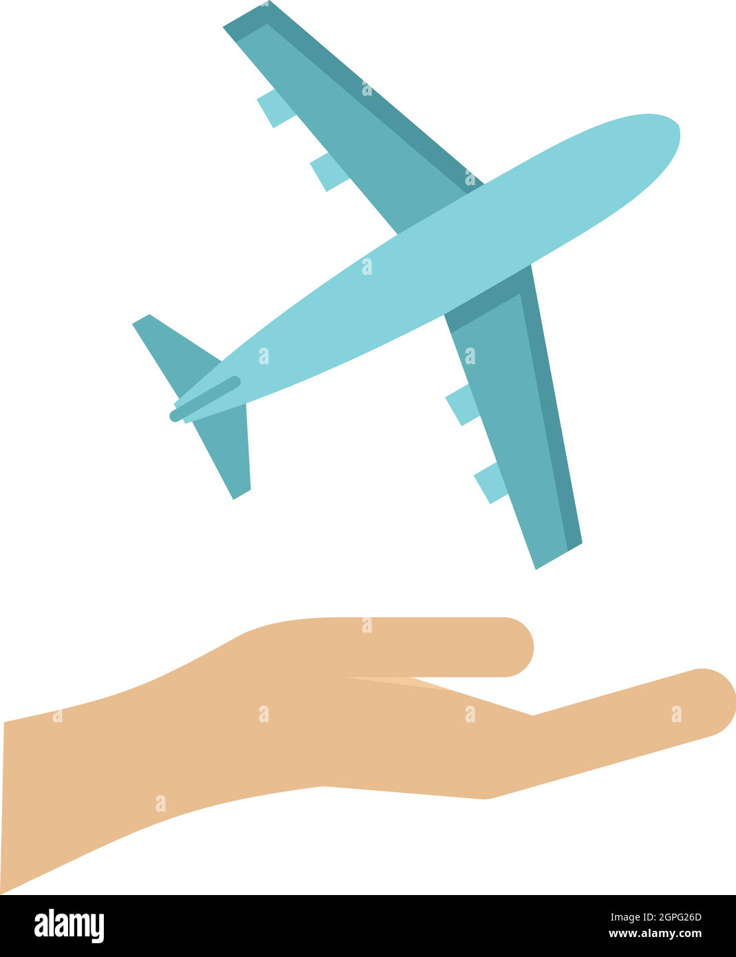 Plane logo, flat style Stock Vector Image & Art - Alamy