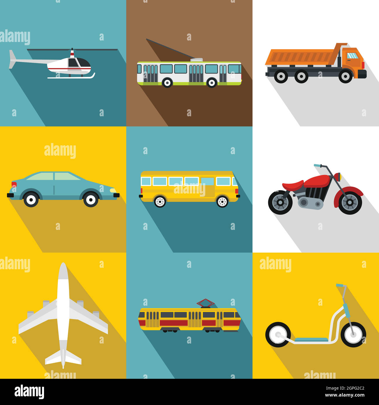 Car scooter bus on Stock Vector Images - Alamy