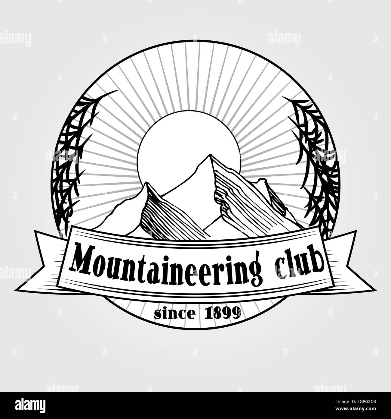 Banner with mountaineering club Stock Vector Image & Art - Alamy