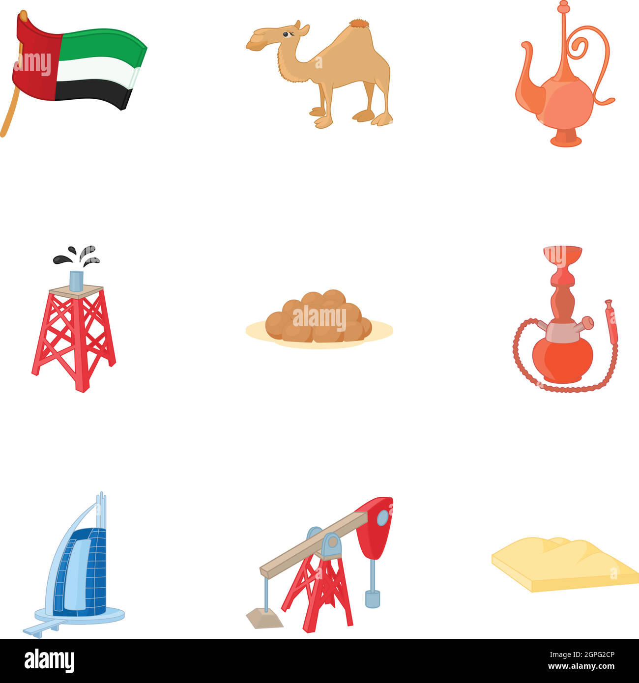 UAE icons set, cartoon style Stock Vector Image & Art - Alamy