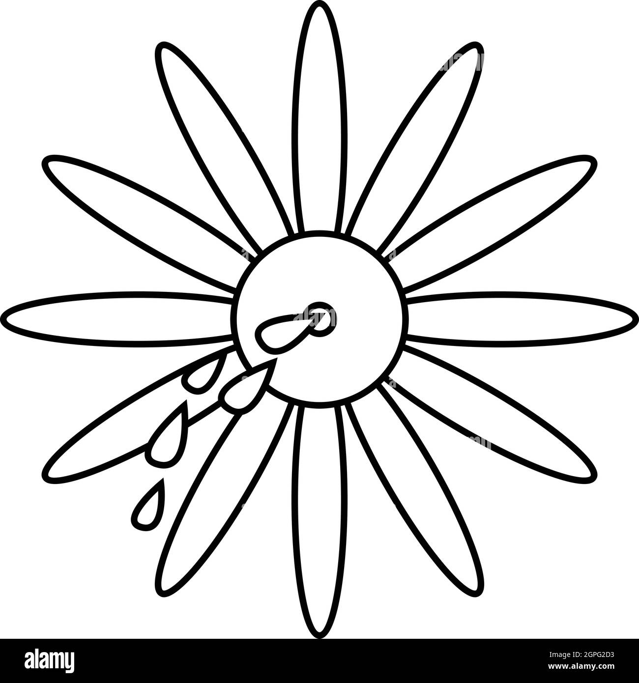 April fools day flower icon, outline style Stock Vector Image & Art - Alamy