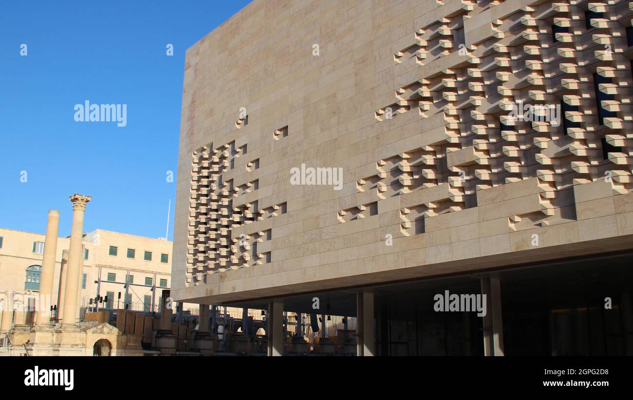 maltese parliament in valletta (malta Stock Photo - Alamy