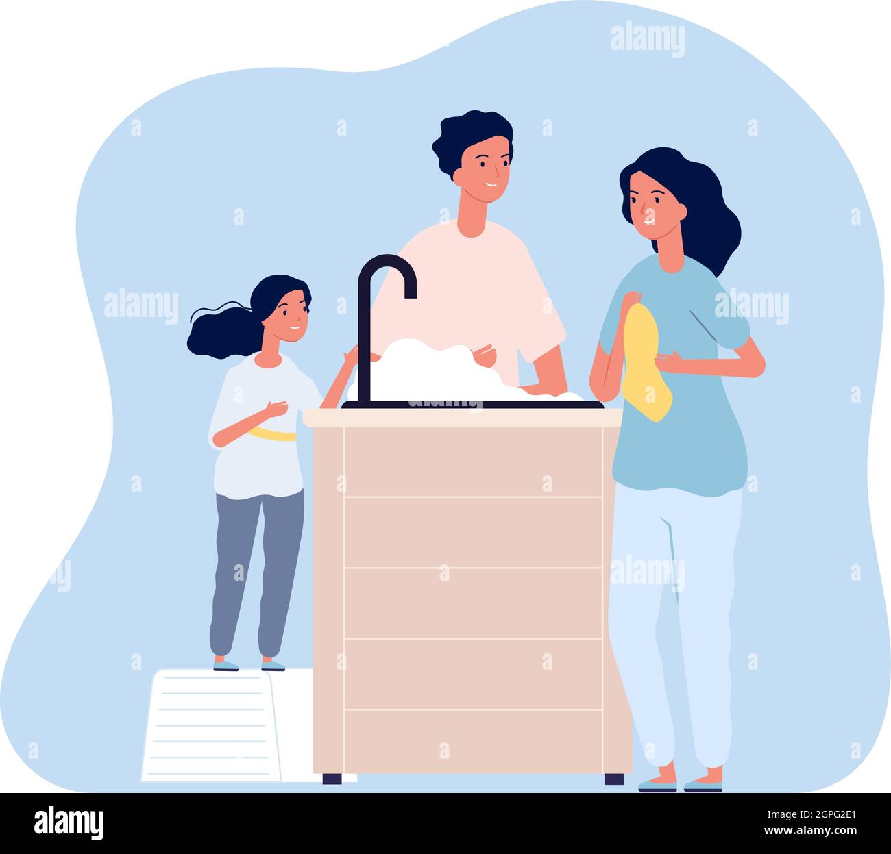 Drying Off With A Towel Cartoon