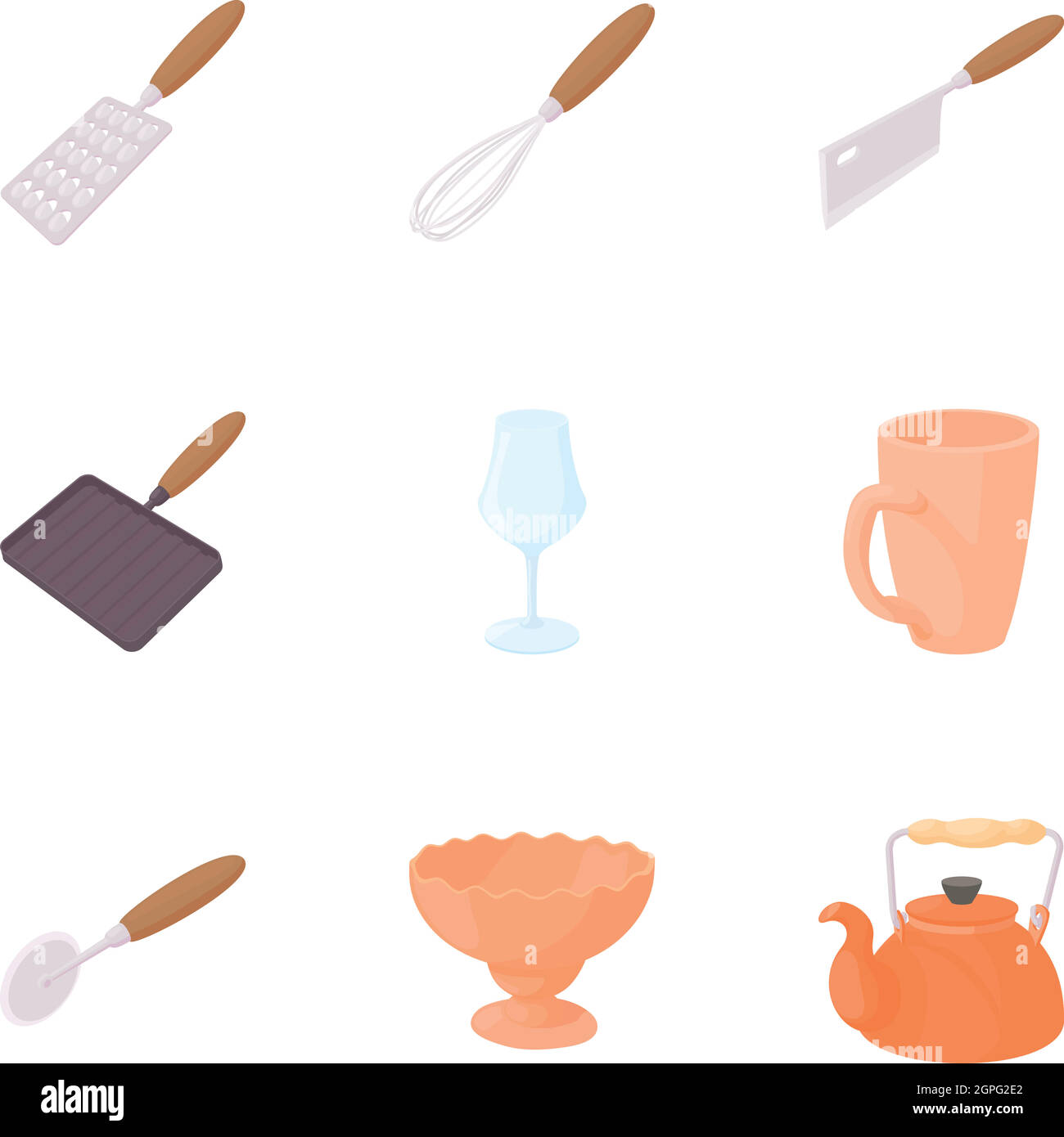 Eating utensils icons set, cartoon style Stock Vector Image & Art - Alamy