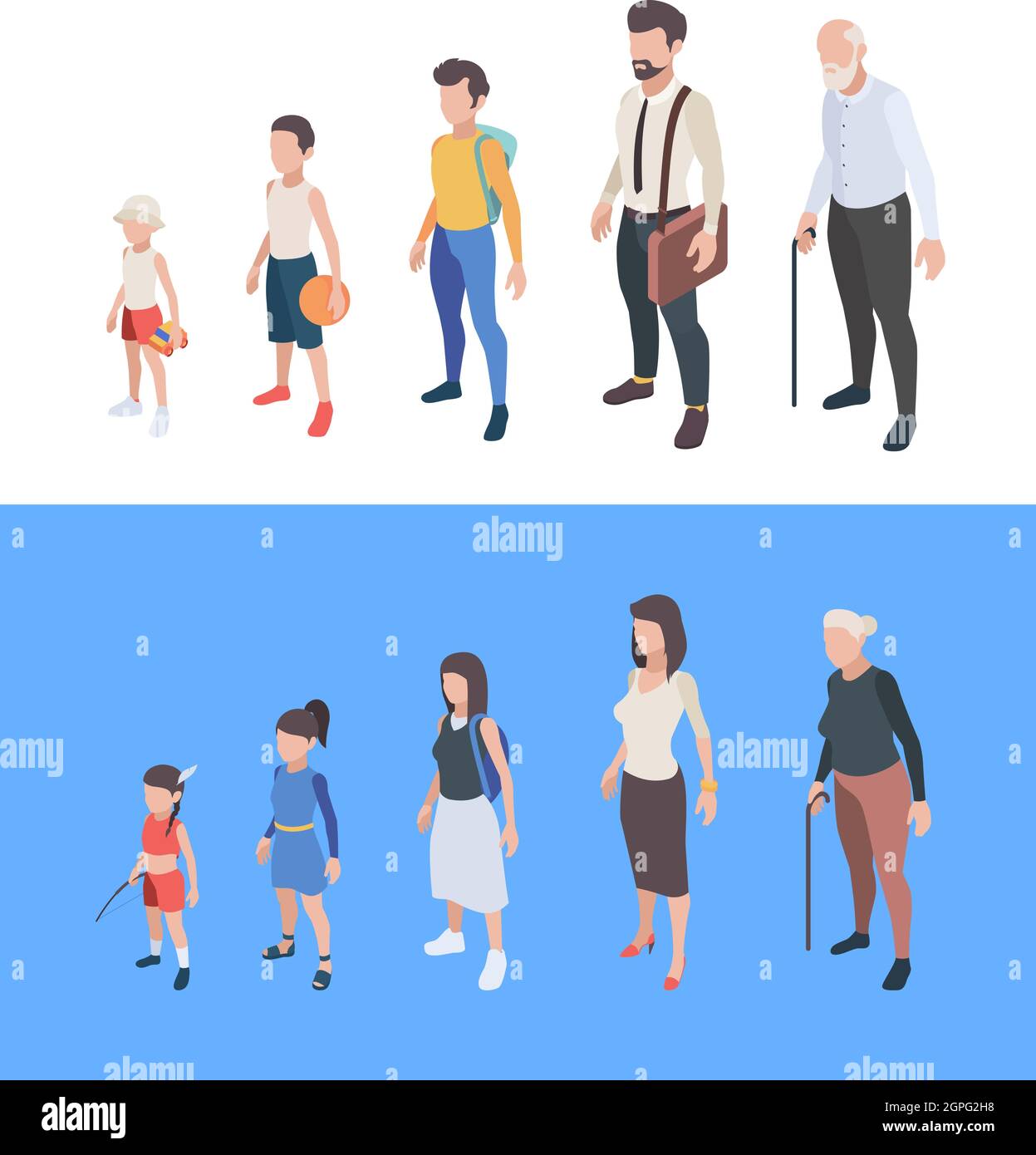 Human aging Stock Vector Images - Alamy