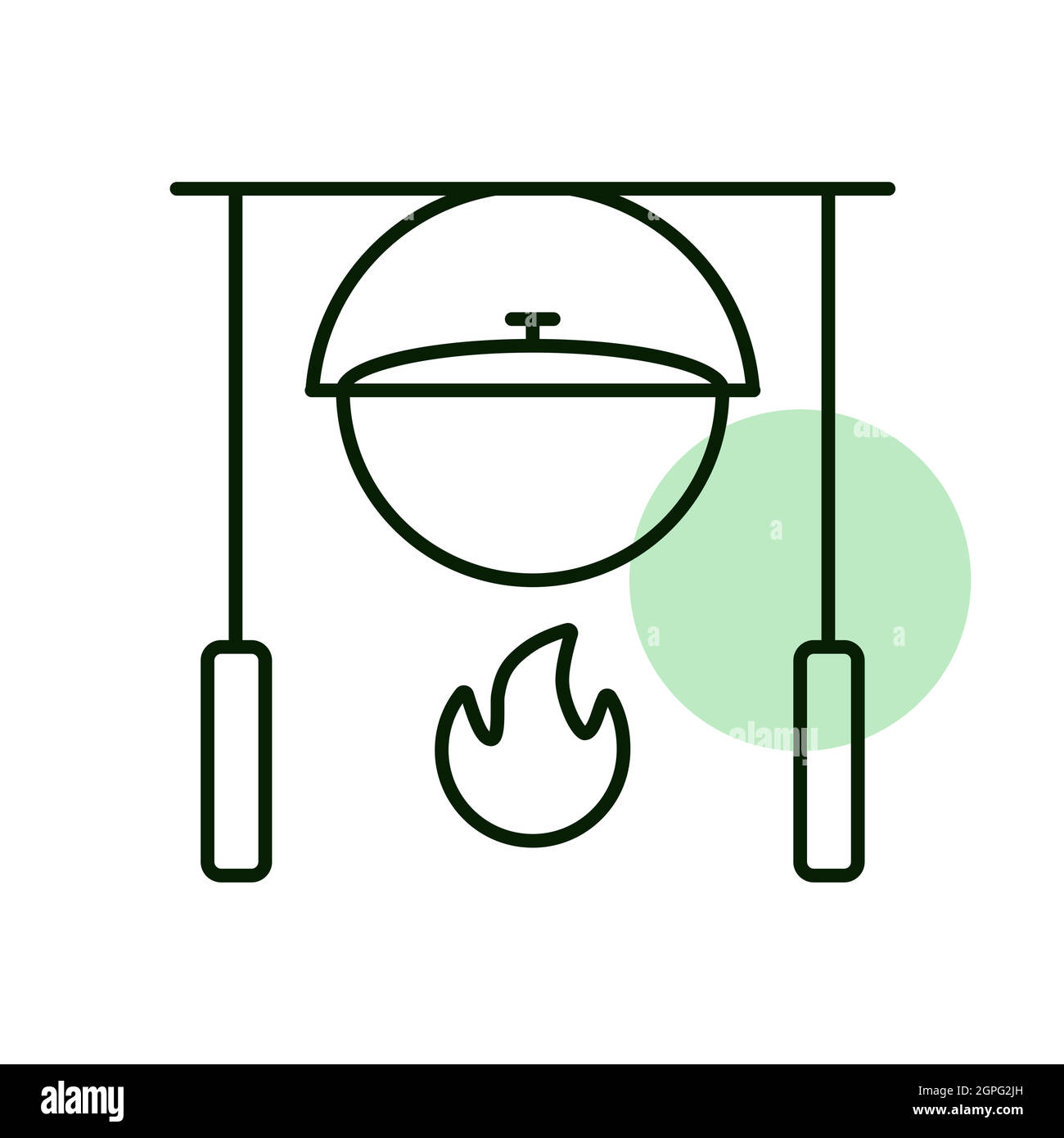 Bonfire campfire pot cooking food Cut Out Stock Images & Pictures - Alamy