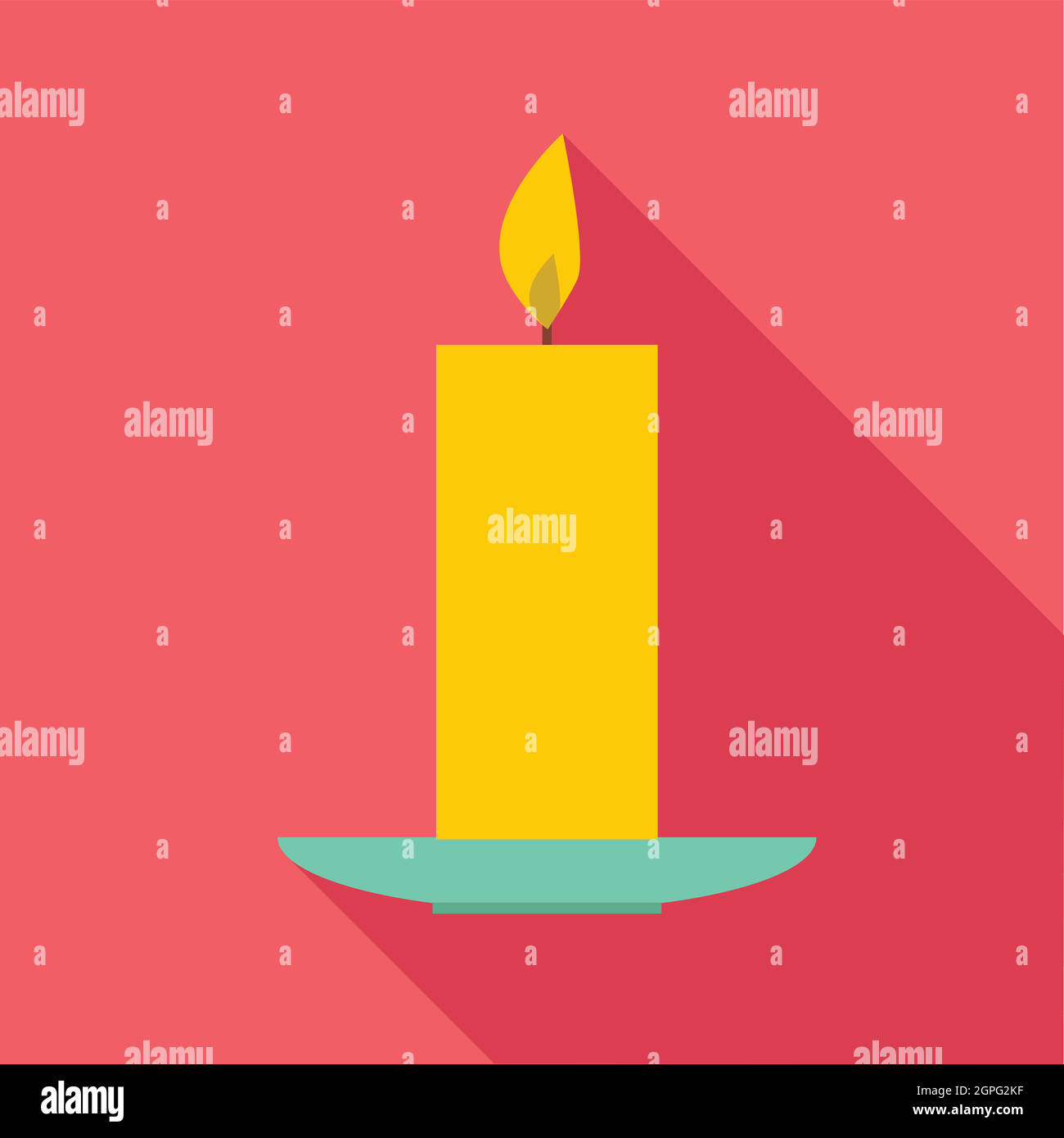 Candle icon, flat style Stock Vector Image & Art - Alamy