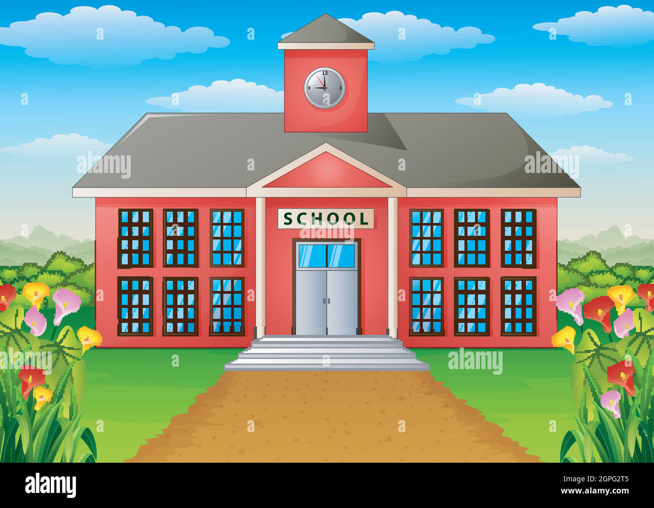 Yard path Stock Vector Images - Alamy