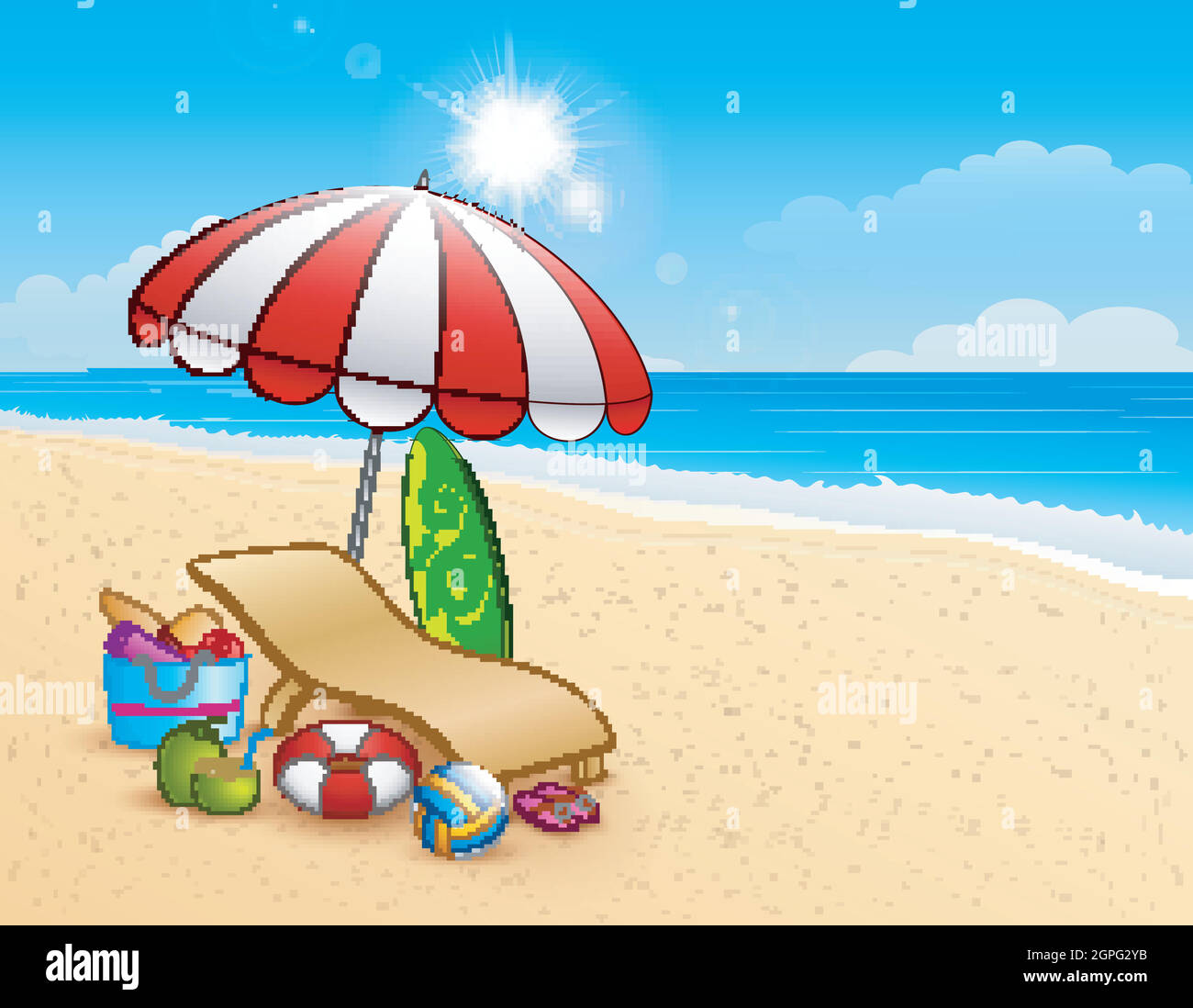 Summer beach background Stock Vector Image & Art - Alamy