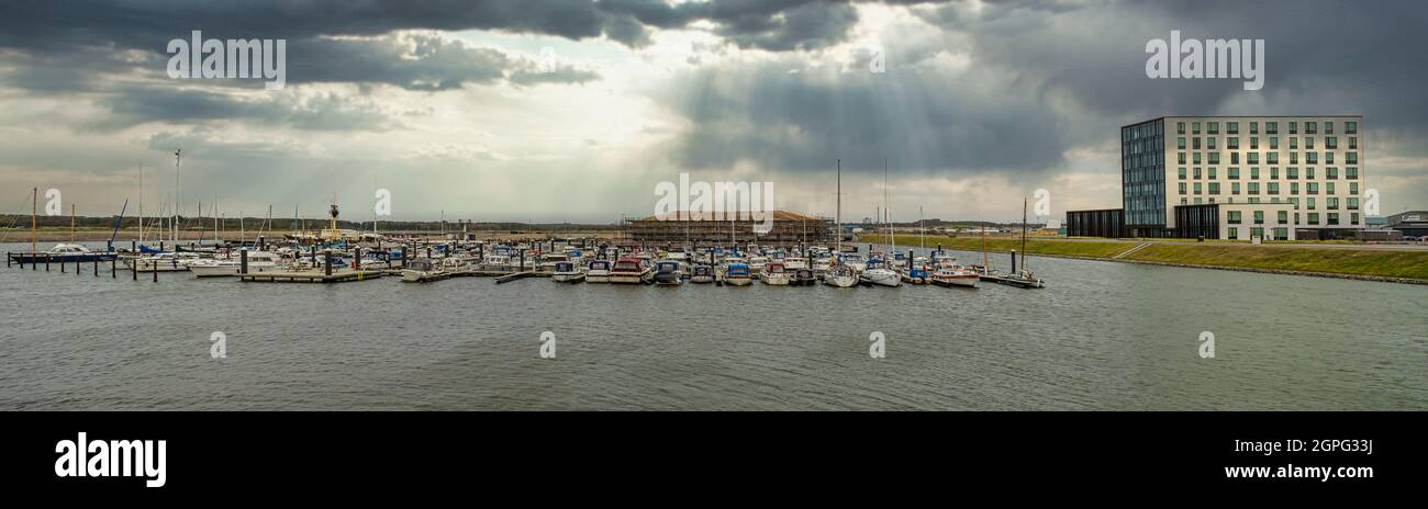New marina in Esbjerg harbor at the North Sea coast, Denmark Stock ...
