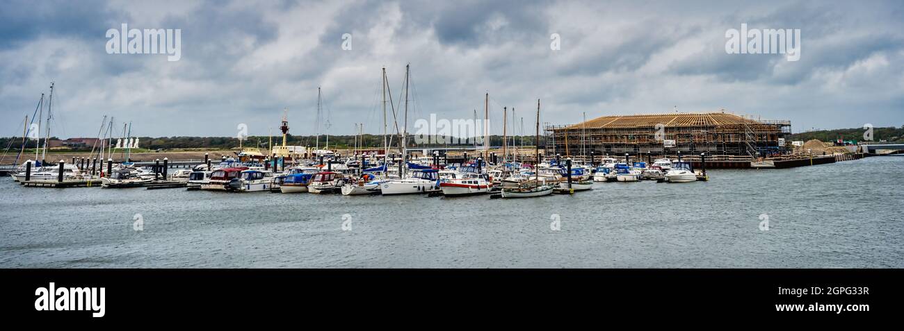 New marina in Esbjerg harbor at the North Sea coast, Denmark Stock ...