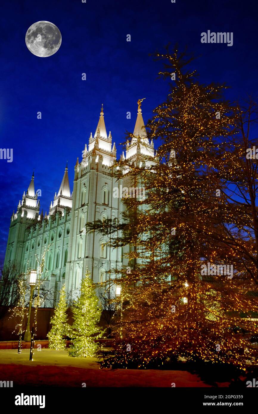 Lds temple lights hi-res stock photography and images - Alamy