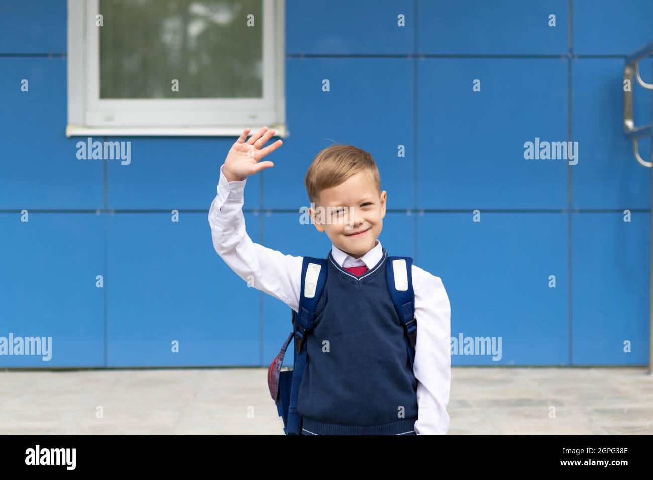 Boy schoolbag hi-res stock photography and images - Alamy