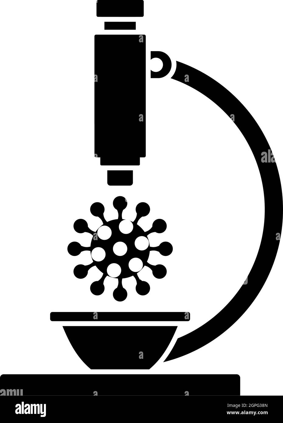Research Coronavirus By Microscope Icon Stock Vector Image & Art - Alamy