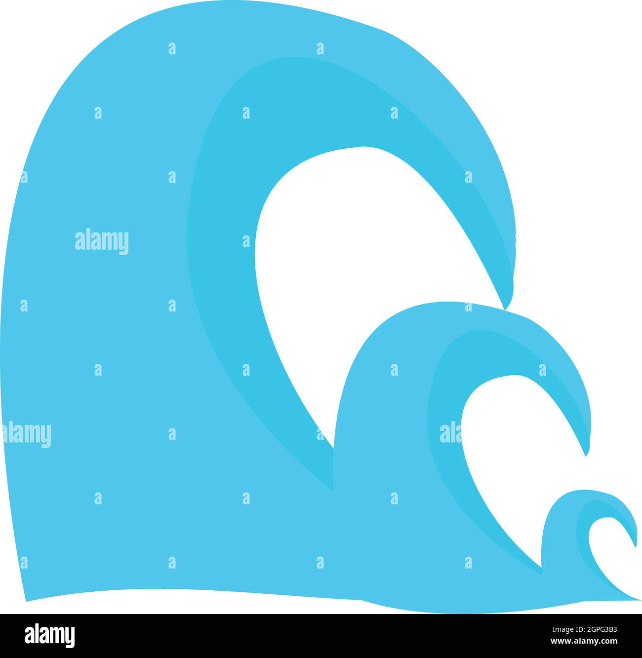 Three waves icon, cartoon style Stock Vector Image & Art - Alamy