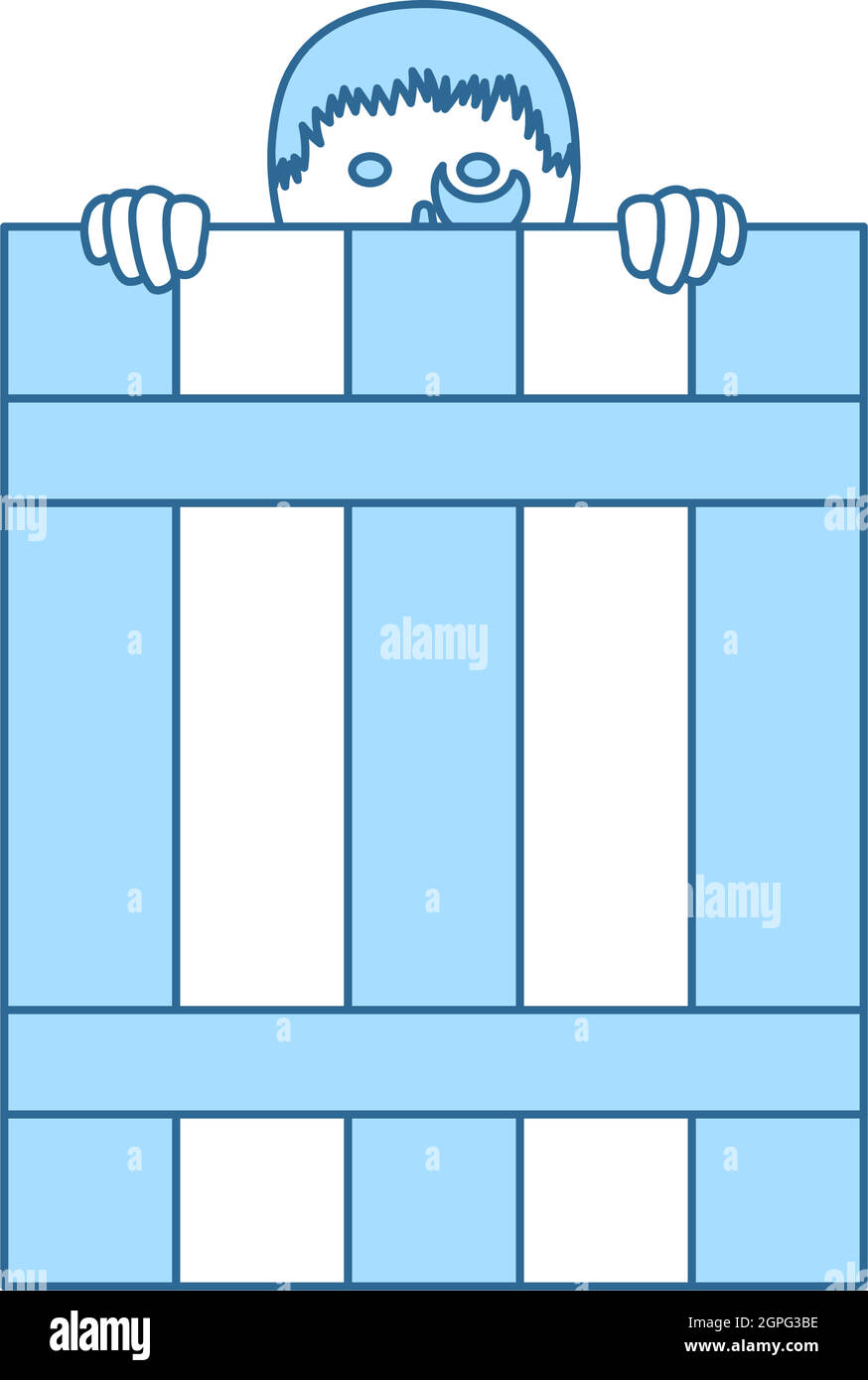 Criminal Peeping From Fence Icon Stock Vector Image & Art - Alamy