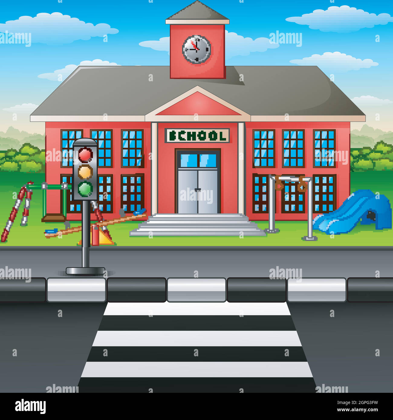 School playground swing slide Stock Vector Images - Alamy