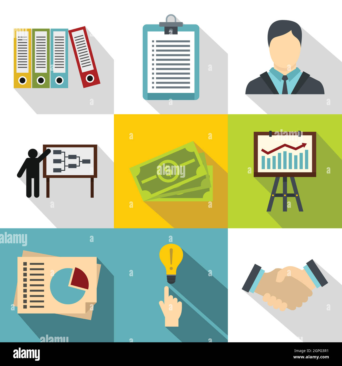 Company icons set, flat style Stock Vector Image & Art - Alamy