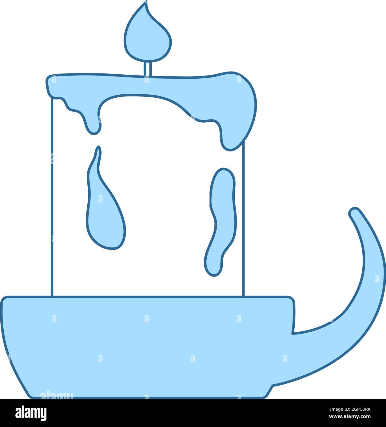 Burning candle in white Stock Vector Images - Alamy