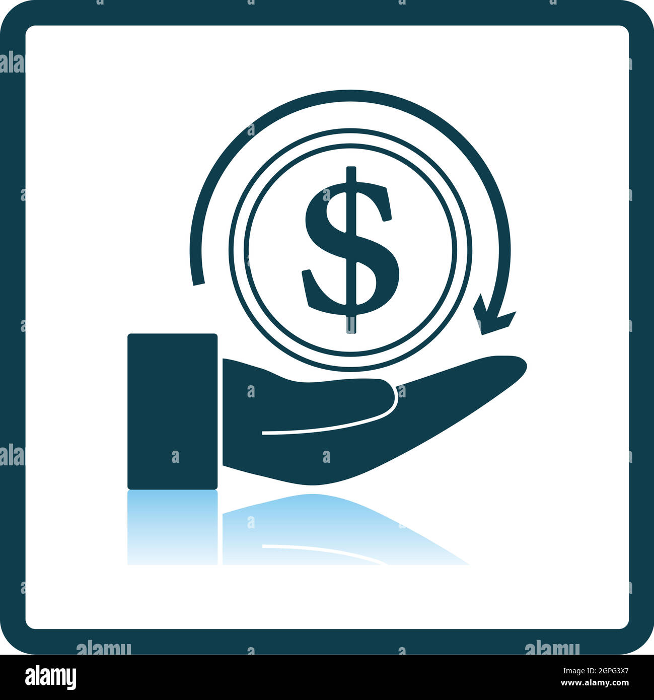 Cash Back Coin To Hand Icon Stock Vector Image & Art - Alamy
