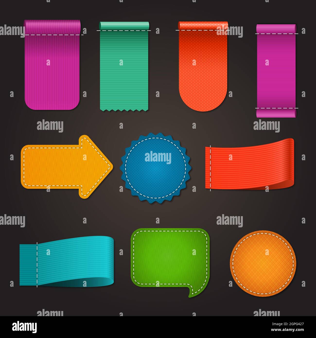 Sewing fabric isolated Stock Vector Images - Alamy