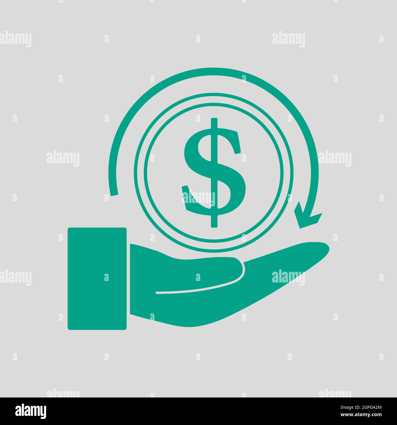 Cash Back Coin To Hand Icon Stock Vector Image & Art - Alamy
