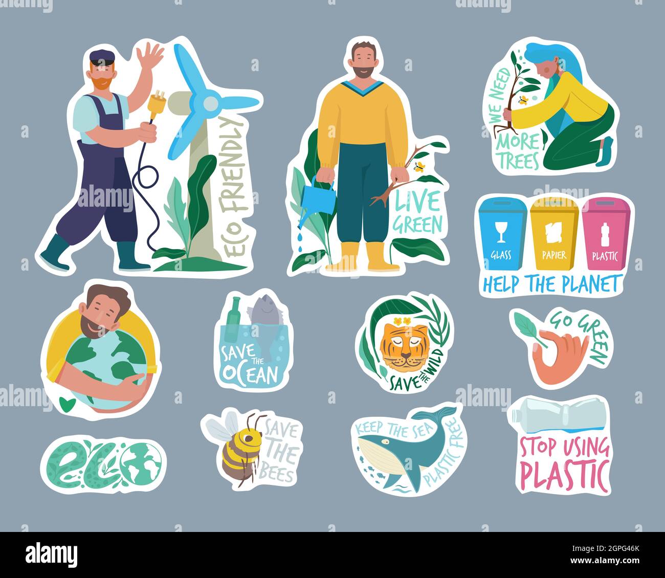 Ecology labels. Eco friendly concept save our planet environment vegan ...