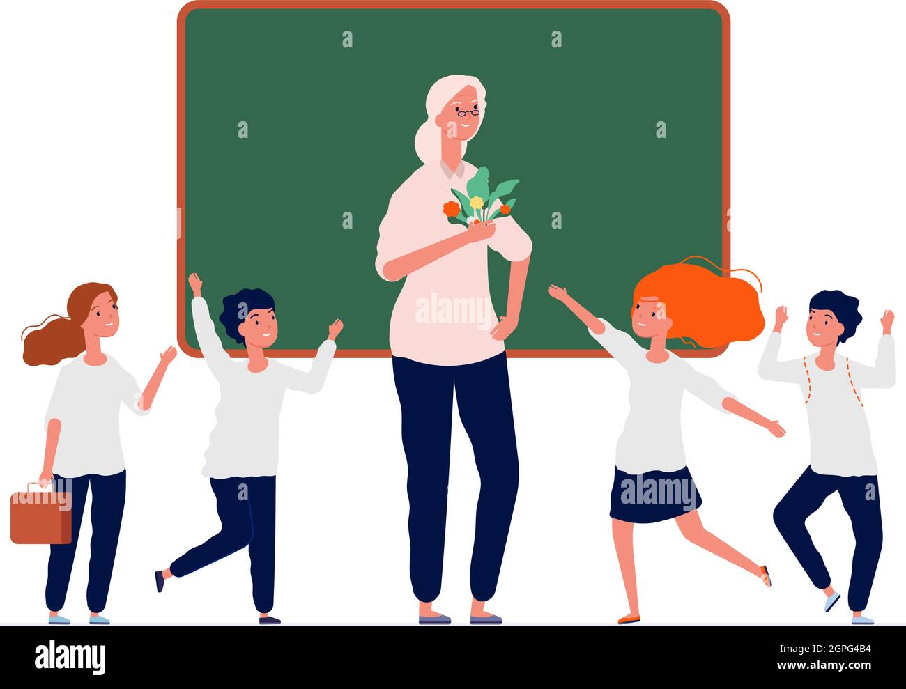 Teacher Waving Goodbye Clipart