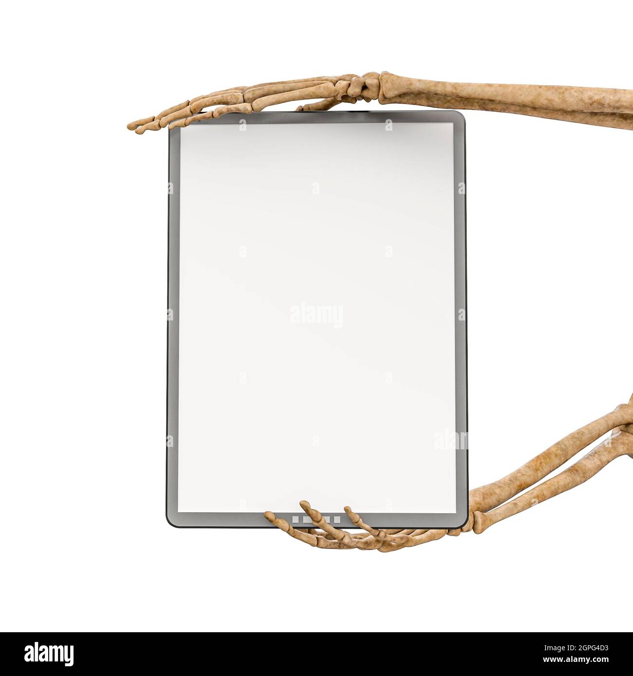Funny cartoon character holding tablet hi-res stock photography and ...