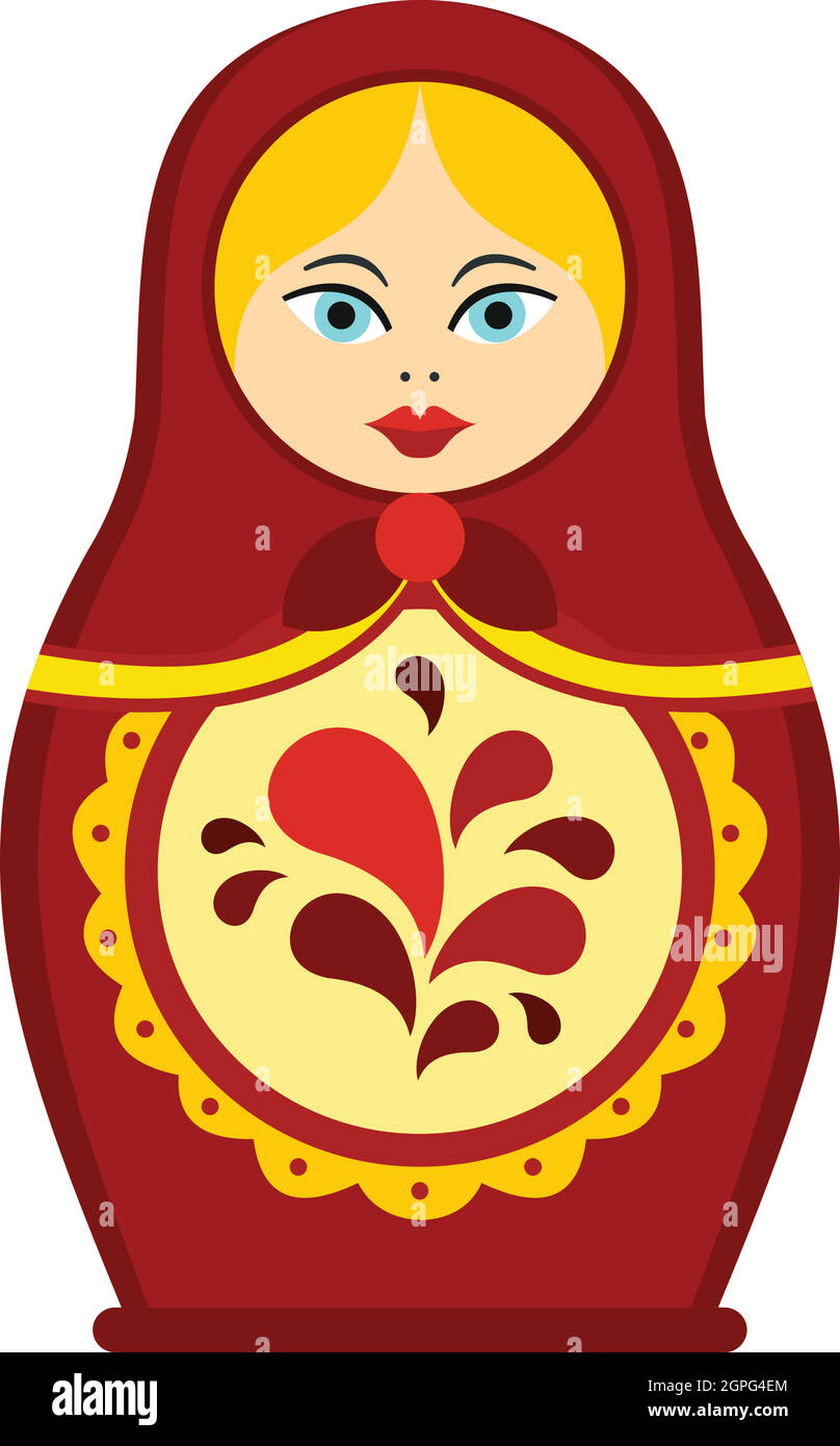 Matrioshka icon, flat style Stock Vector Image & Art - Alamy