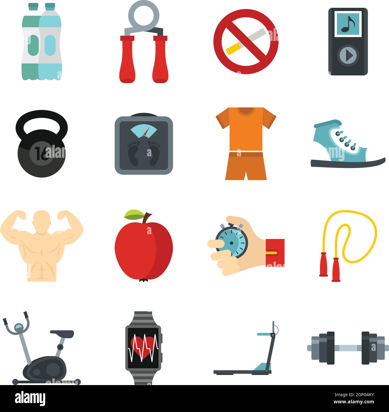Exercise fitness icons gym Cut Out Stock Images & Pictures - Alamy