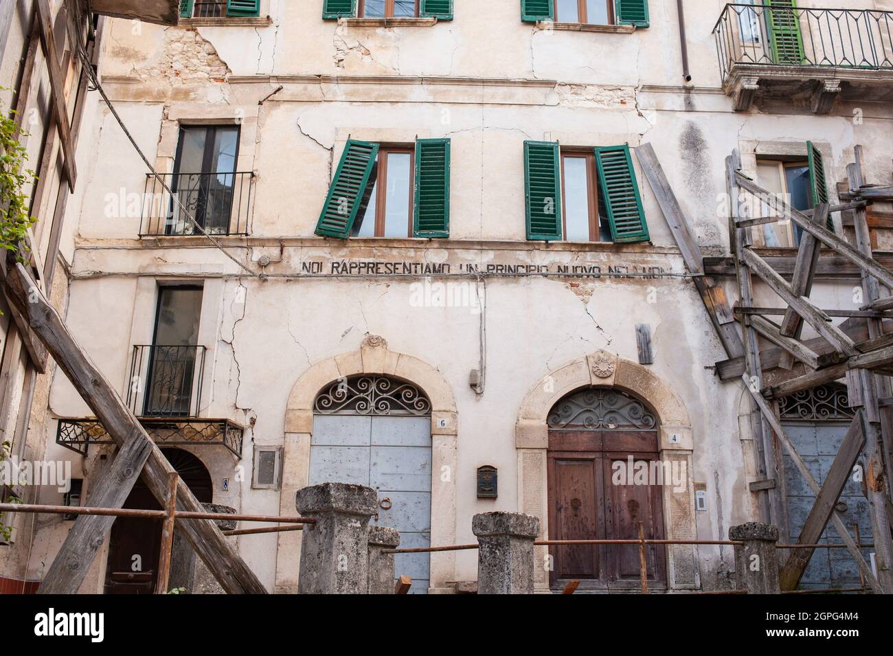 Fossa (Aq), Italy 25/09/2021: the city abandoned after the earthquake ...