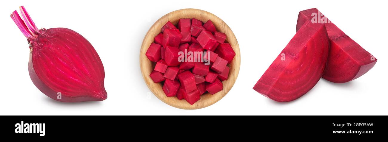 beetroot isolated on white background with full depth of field. Top ...